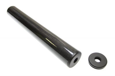 King Arms Carbon Fibre Suppressor 14mm CW/CCW 41 x 290mm - Zero One Airsoft