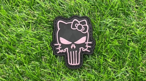 ZO PVC Velcro Patch "Tactical Hello Kitty" (Black) - Zero One Airsoft
