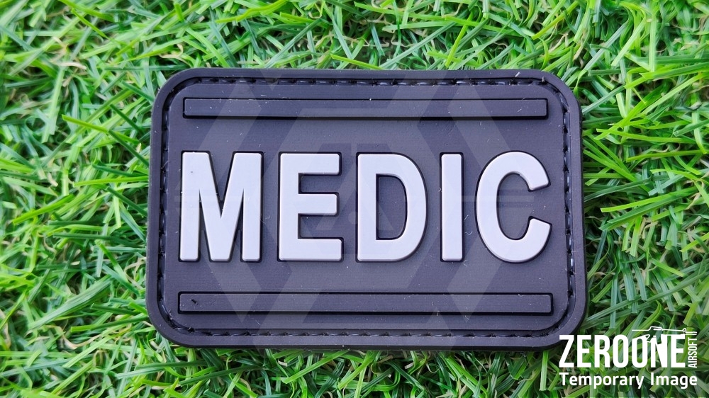 ZO PVC Velcro Patch "Medic" (Grey) - Zero One Airsoft