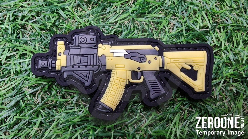 ZO PVC Velcro Patch "AK" (Tan) - Zero One Airsoft