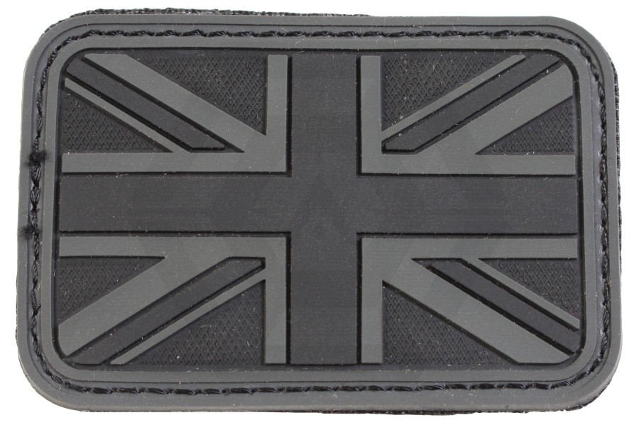 EB Velcro PVC Union Flag Patch (Black) - Zero One Airsoft